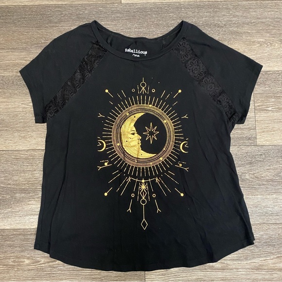 Rebellious One | Tops | 3 For 5 Rebellious One Moon Graphic Tee In ...